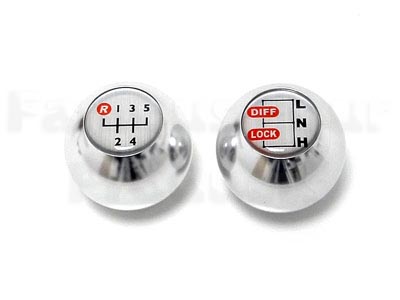 Polished Aluminium Gear & Transfer Knob (FF001876) for Range Rover 1986-95