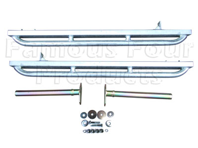 Reinforced Rock Sliders with Tree Bars (FF006838) for Land Rover 90/110 ...
