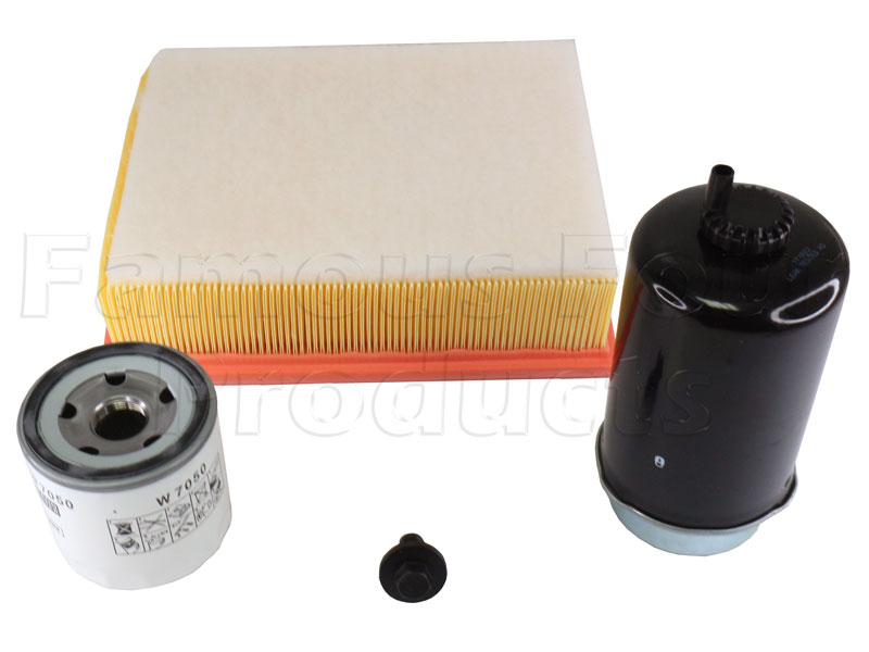 Service Filter Kit - Oil Air Fuel Filters with Drain Plug (FF011735 ...